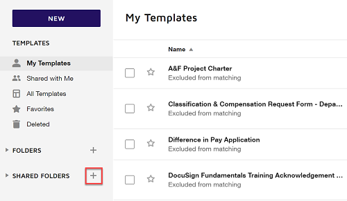 Create A Shared Folder Docusign Sf State 